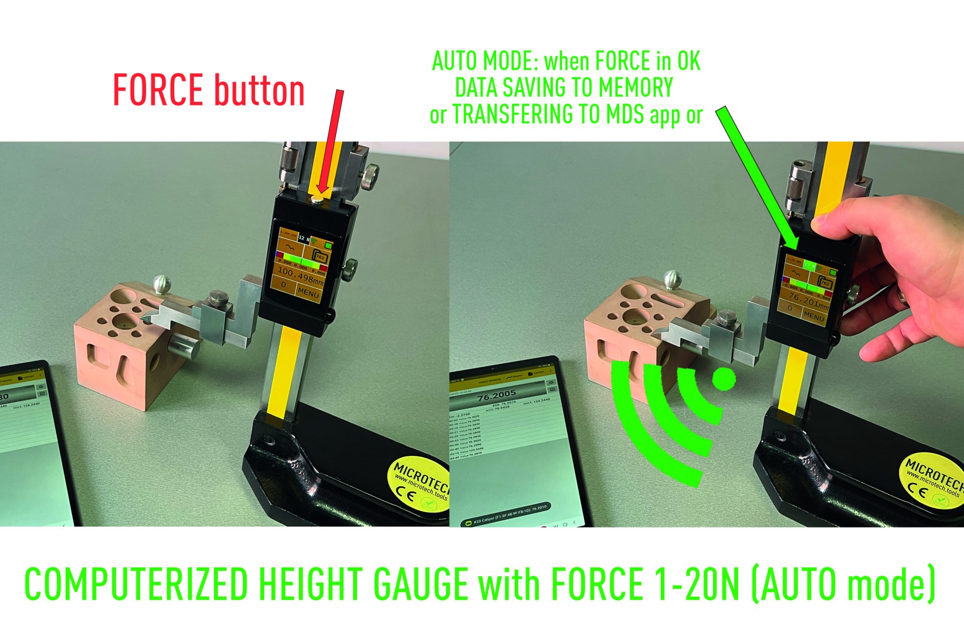 Micron DataMet e-Force Height Gauge Industry 4.0 - MICROTECH